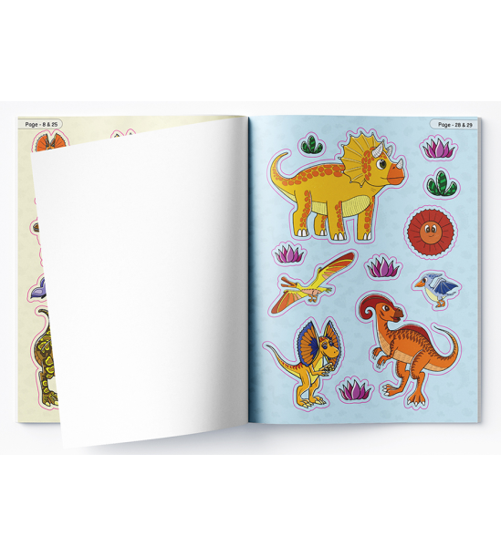 Jurassic Journey: Dinosaur Sticker Activity Book For Kids