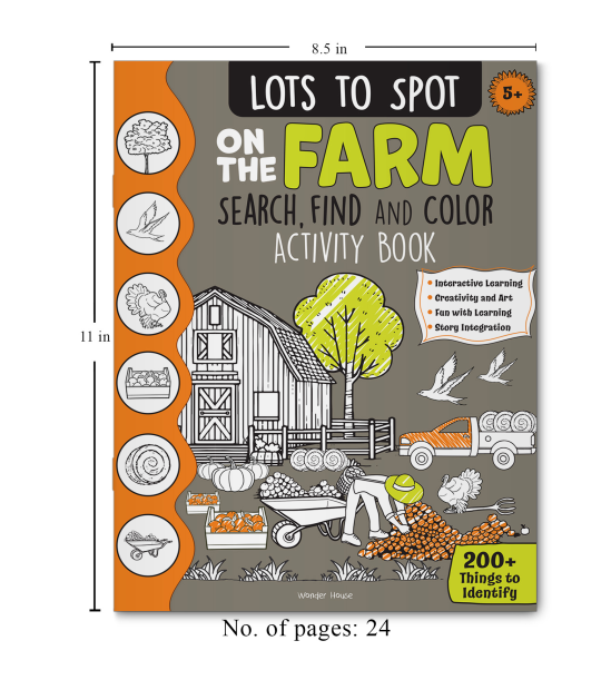 Lots to Spot: On The Farm- Search, Find and Color Activity Book
