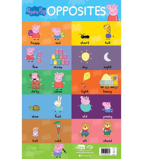 Learn with Peppa : Early Learning Opposites Chart for Children